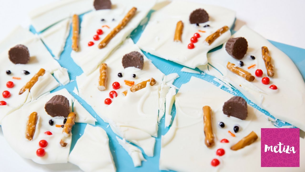 How to Make Gluten Free Melted Snowman Bark | Metiza - YouTube
