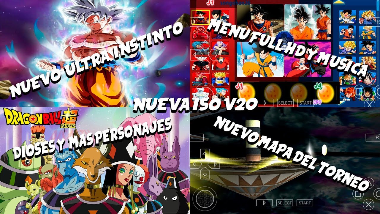 (NUEVO UI Y MAPA) DBZ ISO V20 CON MENU FULL HD Y MUSICA DBS - DBS ...