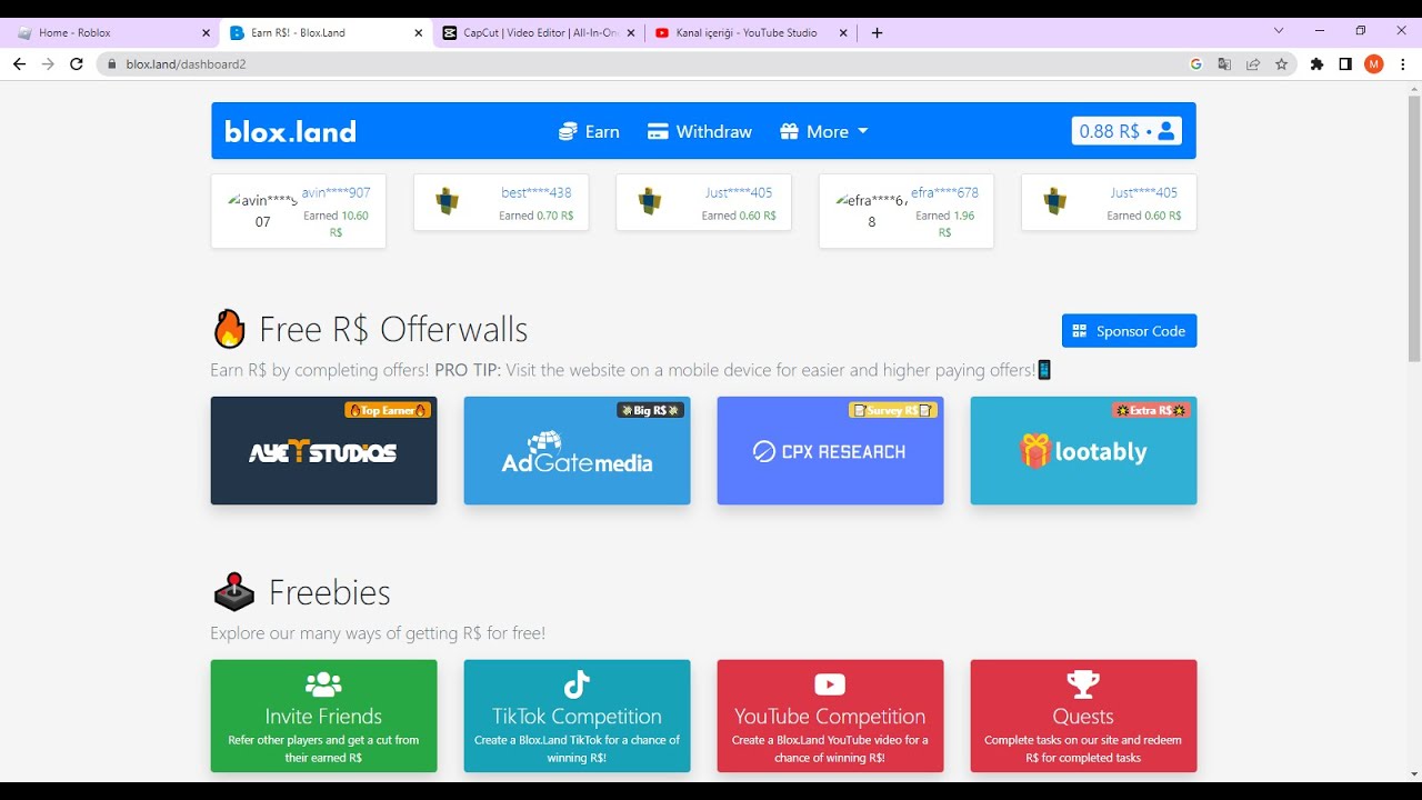 Earn R$! Blox Land...100.000 ROBUX 2023 - YouTube