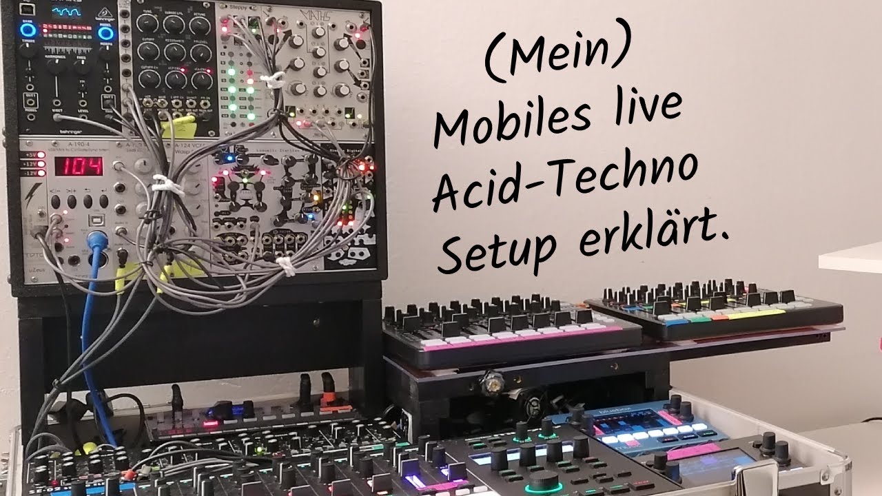 Mein mobiles live Acid-Techno Setup erklärt. (Roland, 1010music, Korg ...