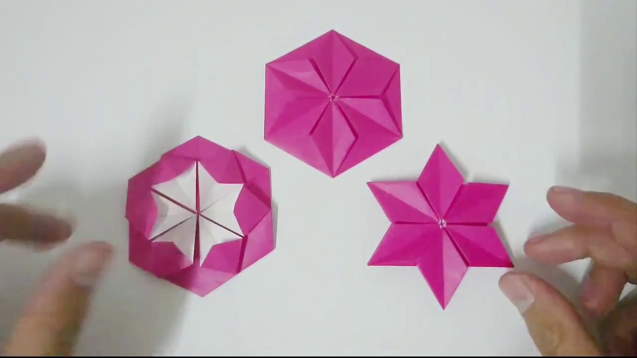 Christmas ornament in origami 【Hexagon's analogy】 Hexagonal Star/종이 접기로 ...