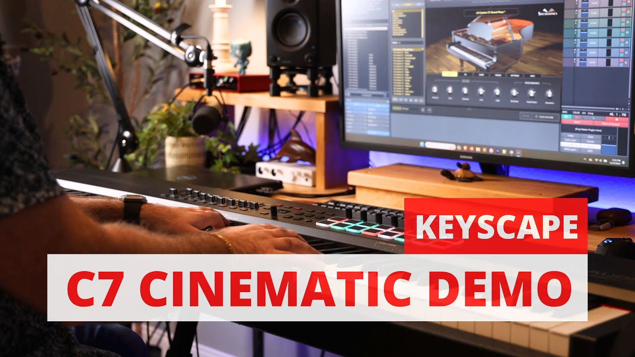 Keyscape C7 Cinematic Virtual Piano Demo - M-Audio Hammer 88 Pro - YouTube