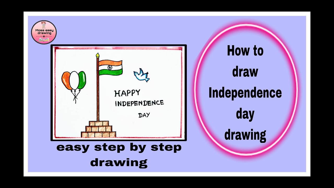 How to draw independence day drawing | independence day poster | happy ...