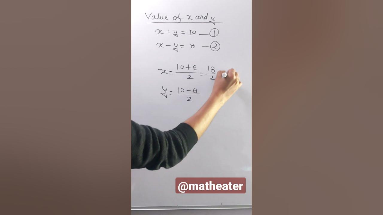 #shorts | #value of X and Y in pair linear equations of two variables | #basicmaths | #tricks ...