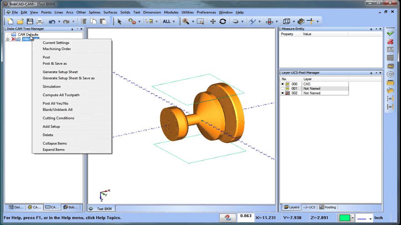 4 Axis Roughing Using BobCAD CAM 4 Axis Standard - YouTube