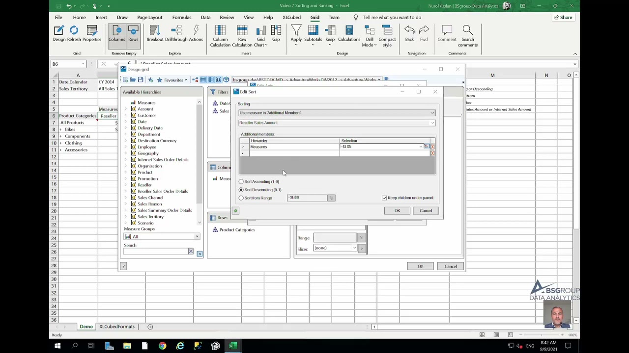 Nr. 7 Sorting and Ranking in XLCbubed - presented by BSgroup Data Analytics AG - YouTube