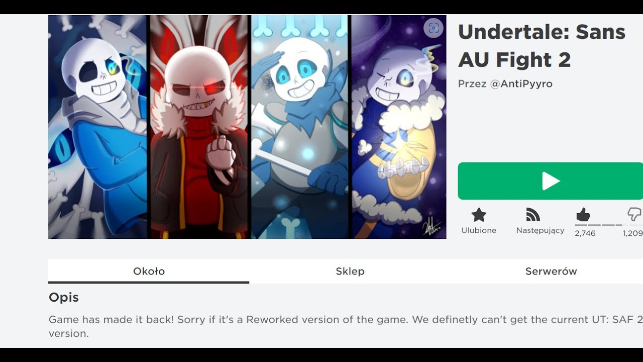 Roblox UT:sans au fight! 2 Showcase part 3 i walka innymi sansami ...