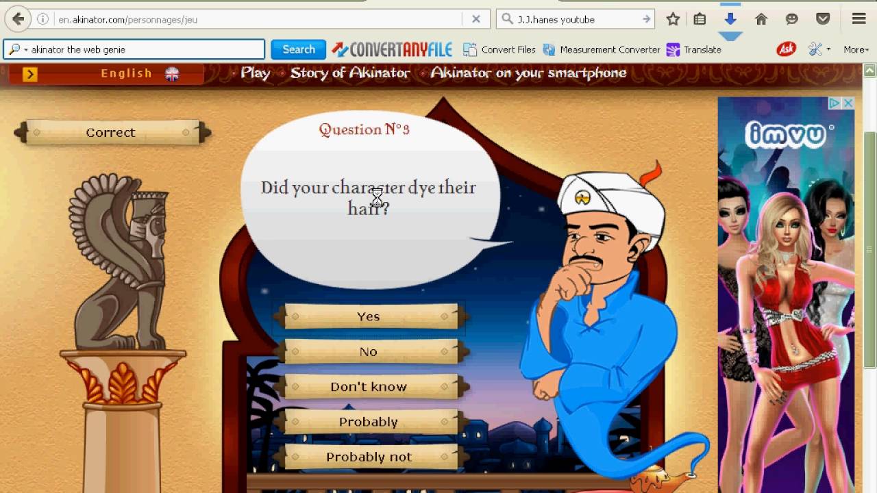 WTF IS WRONG WITH MY COMPUTER!!!! trying to play akinator - YouTube