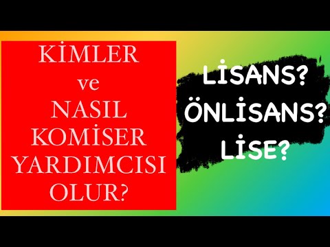 KOMİSER YARDIMCISI nasıl OLUNUR📌LİSANS, ÖNLİSANS ve LİSE MEZUNLARININ DURUMU🙌✅