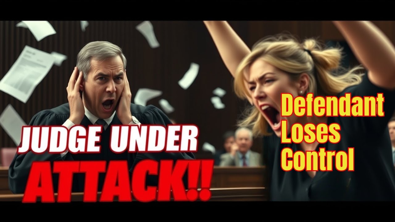 Defendant Loses Control: Judge Under Attack in Court! #courtroomchaos # ...