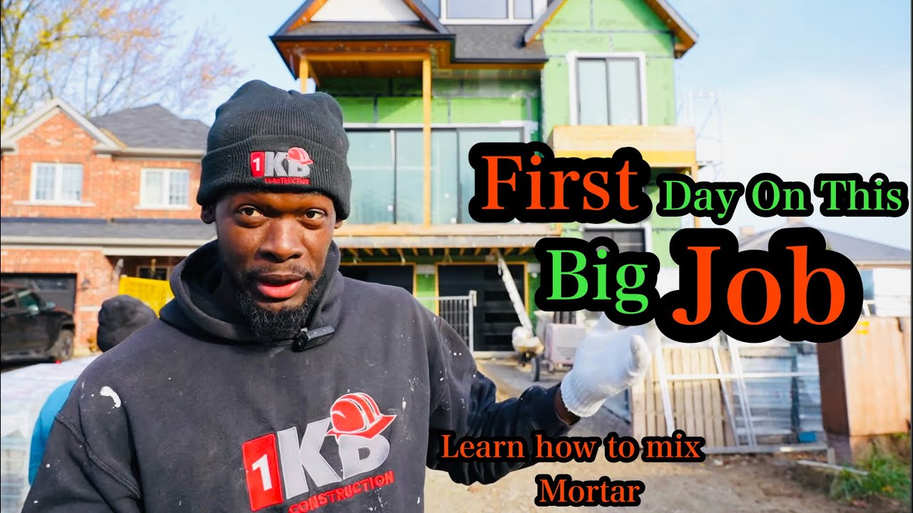 1st Day On Our New Bricklaying Project ,Mortar Mixing - YouTube