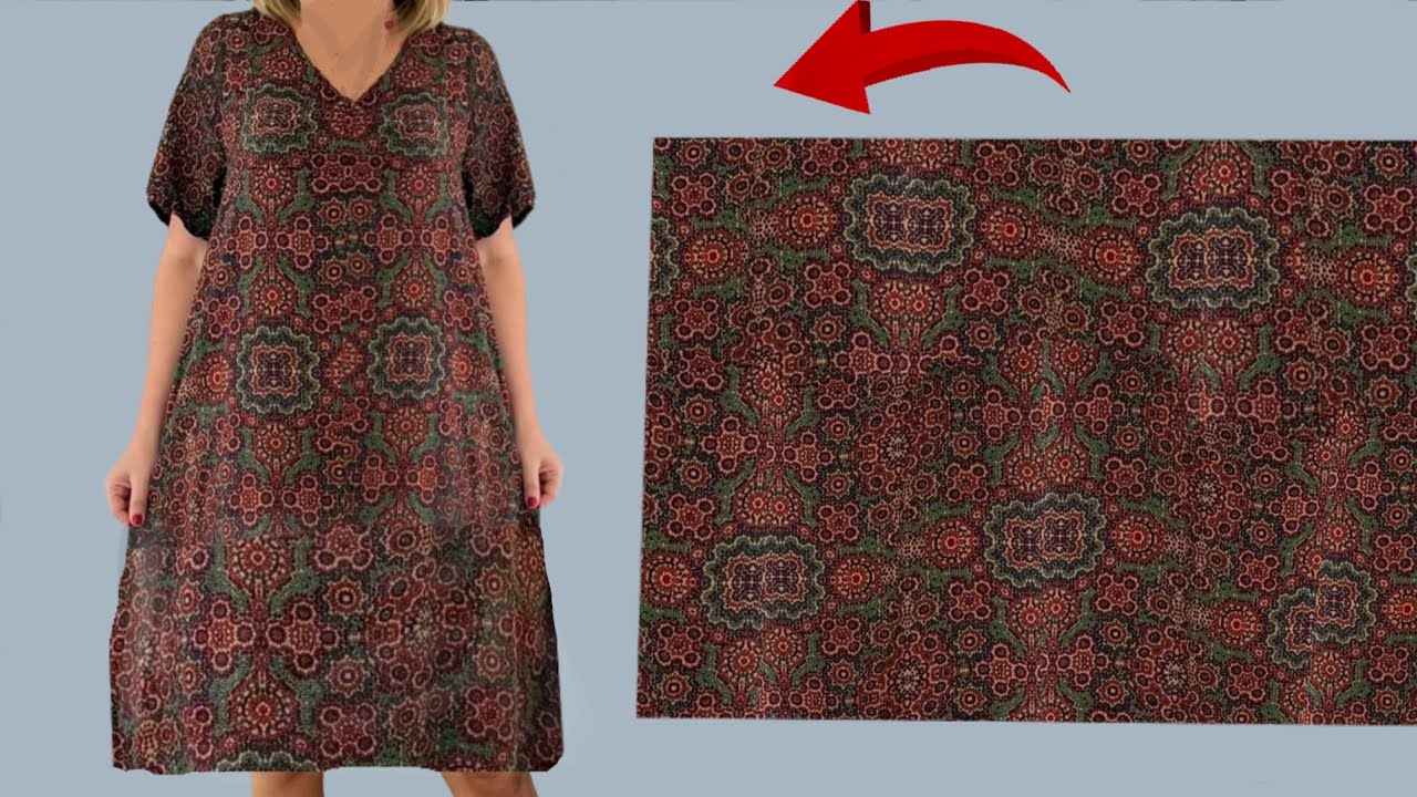 🔥WOW ️Only 1 meter fabric 🧵Summer Stylish Dresses Cut and Sew in 10 ...