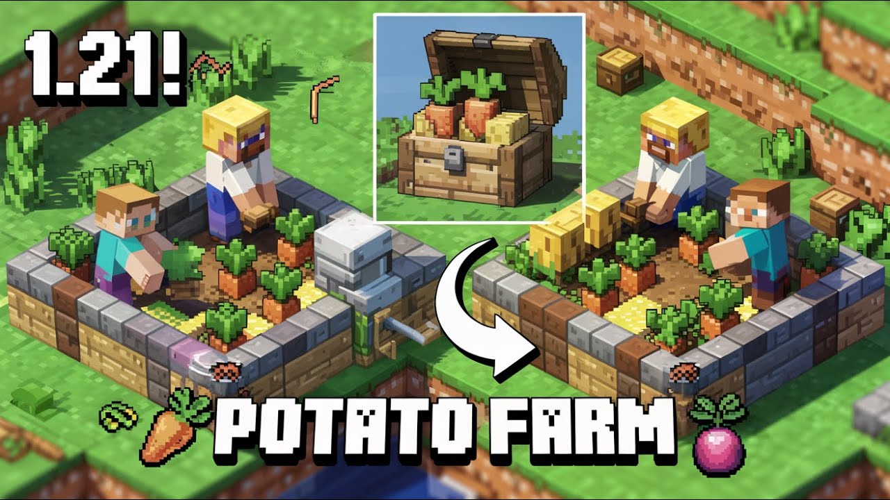 MAKING POTATO FARM | Minecraft Live | Day 993 | #minecraft # ...