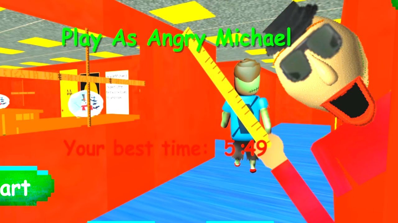 PLAY AS ANGRY BALDI OR IN THIS CASE, ANGRY MICHAEL!! | Baldi's Basics ...