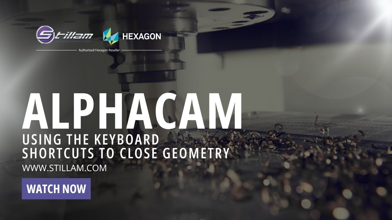 Using Keyboard Shortcuts to Close Geometry in ALPHACAM - Stillam - YouTube