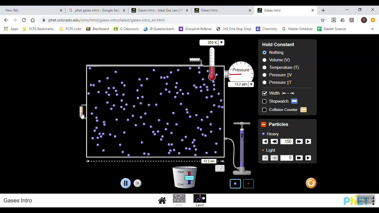 How to use the phet gas simulation #chemfriends - YouTube