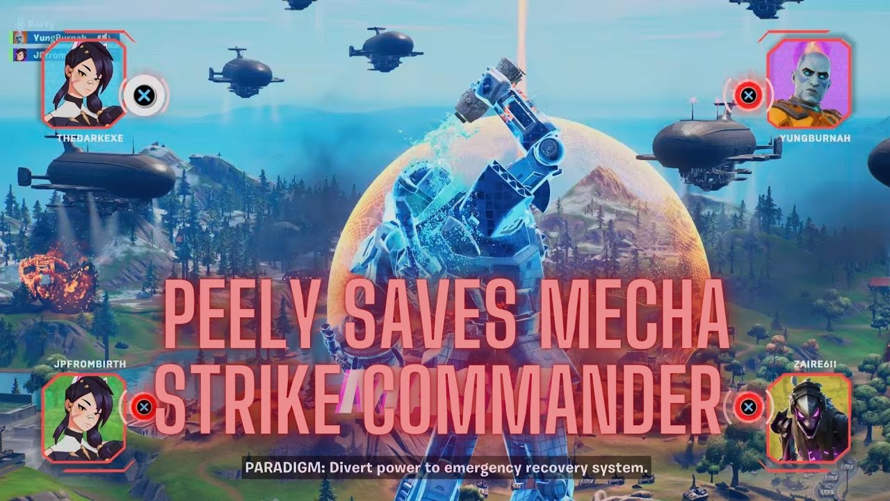 PEELY SAVES MECHA STRIKE COMMANDER WITH SLURP TRUCK - Fortnite COLLIDER ...