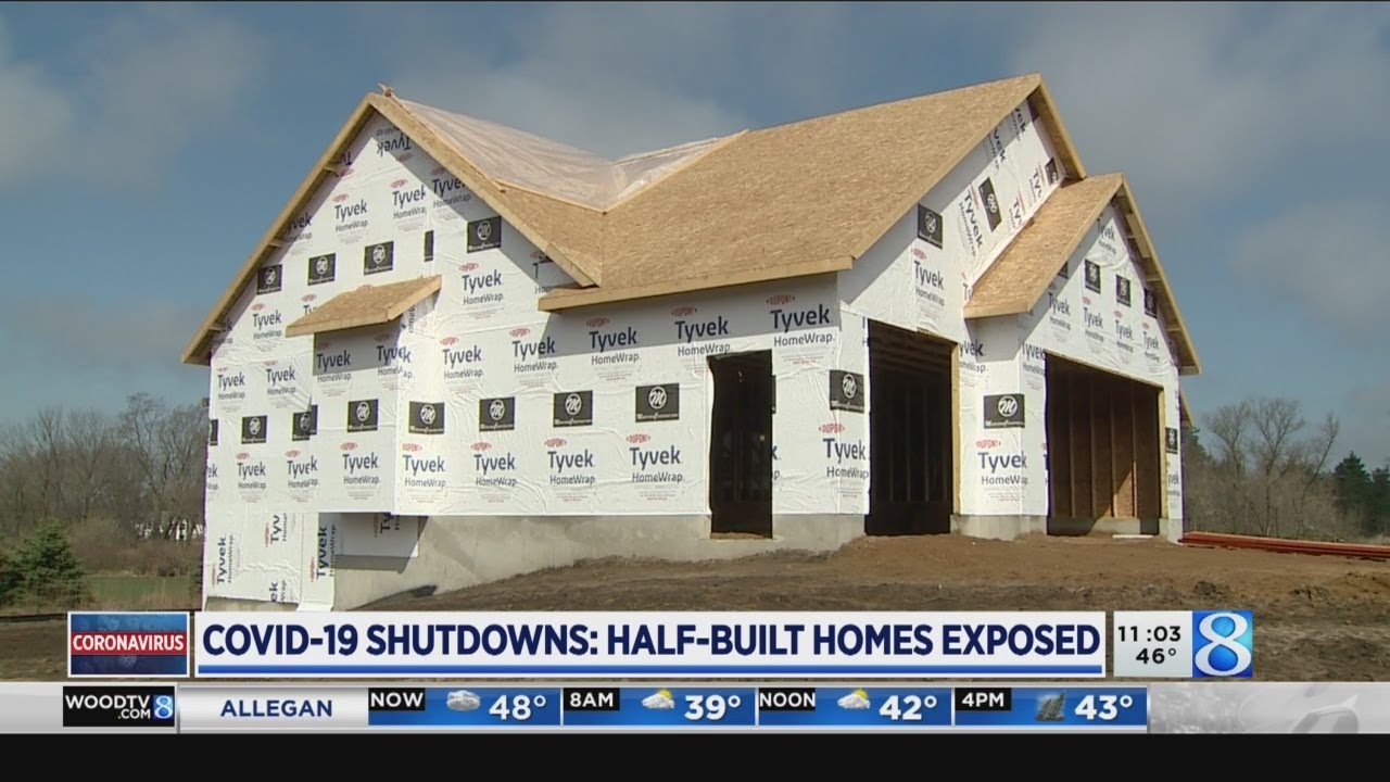 COVID-19 shutdowns: Half-built homes exposed - YouTube