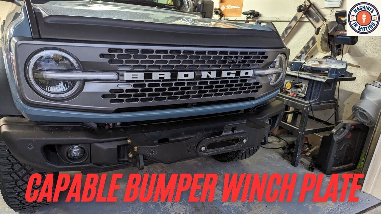 Winch Plate on Ford Bronco Capable Bumper - YouTube