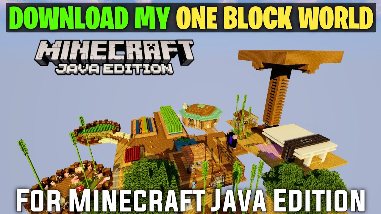 Download My Minecraft OneBlock World For Java Edition | RohitMETA - YouTube
