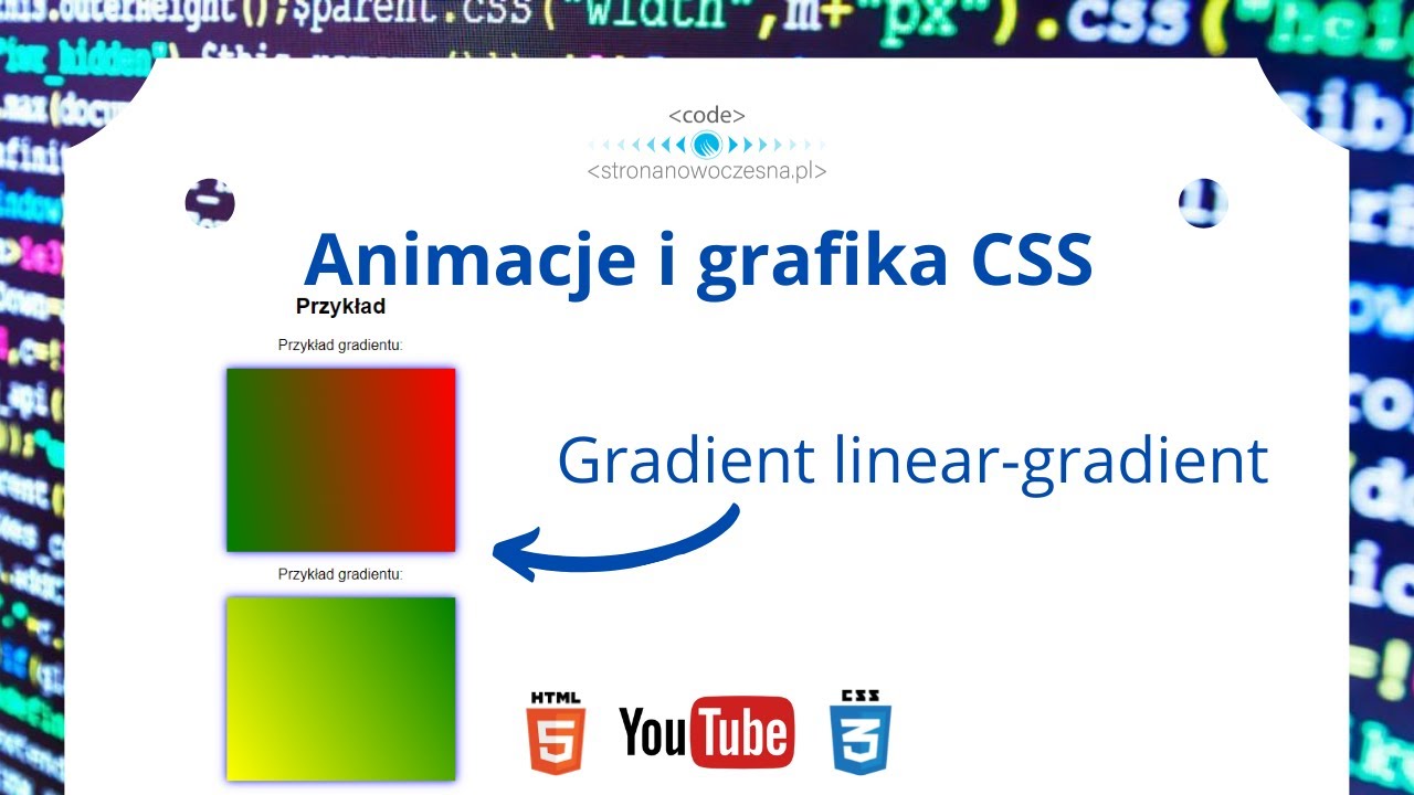 Przejścia kolorowe - Gradient linear-gradient | #74. CSS – gradienty ...
