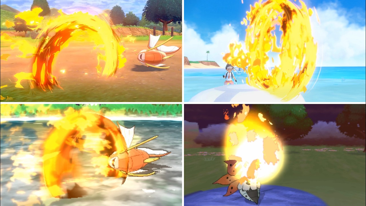 #172 Flame Wheel - Generations 2-9 Pokémon move - YouTube