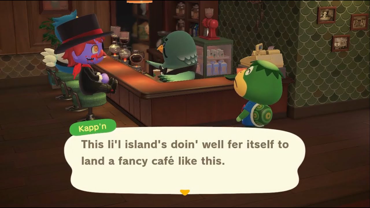 ACNH: (Day 394) Kapp'n comes by to get the Coffee - YouTube