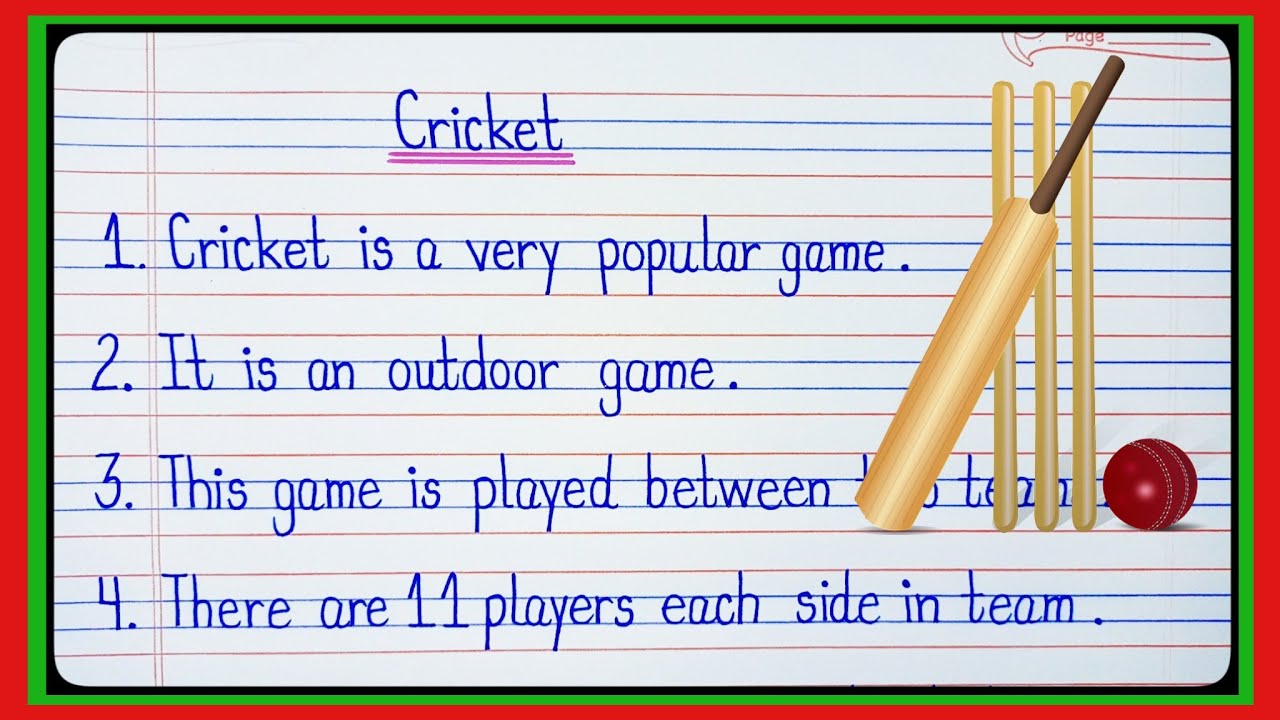 10 lines on cricket l essay on cricket l 10 lines essay on cricket l ...