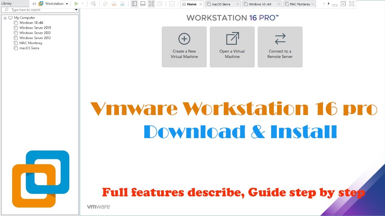 Vmware 16 Explain Full features | Download & Install Vmware new version ...