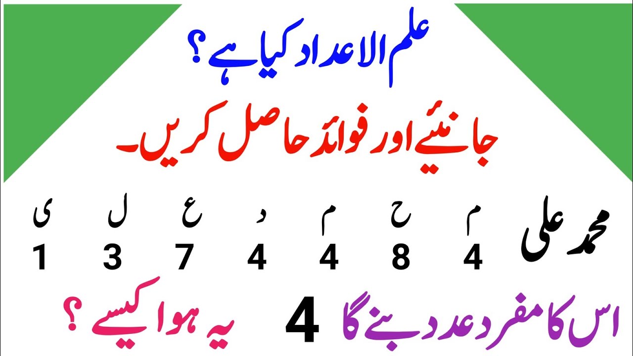 Ilm ul Adad Kya he or is ke kya Faide hen ilm e adad se Hisab Kaise ...