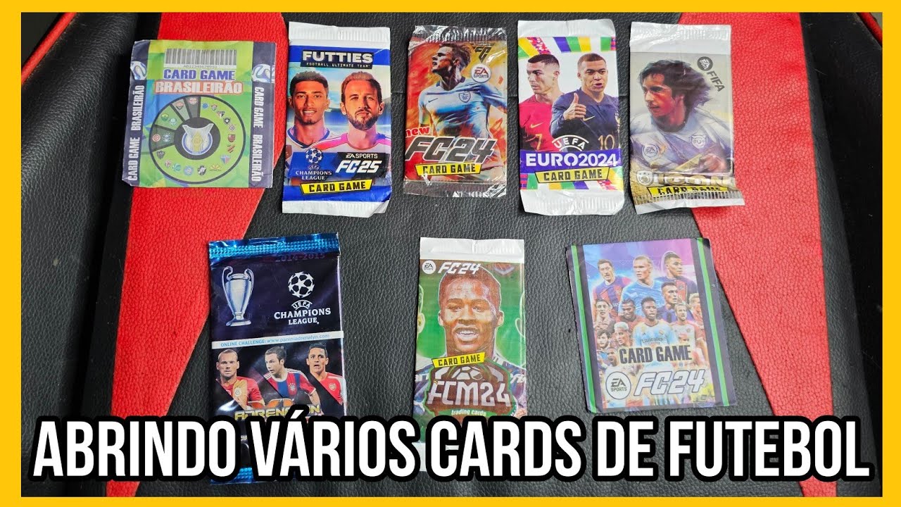 ABRINDO DIFERENTES MODELOS DE CARDS DE FUTEBOL - YouTube