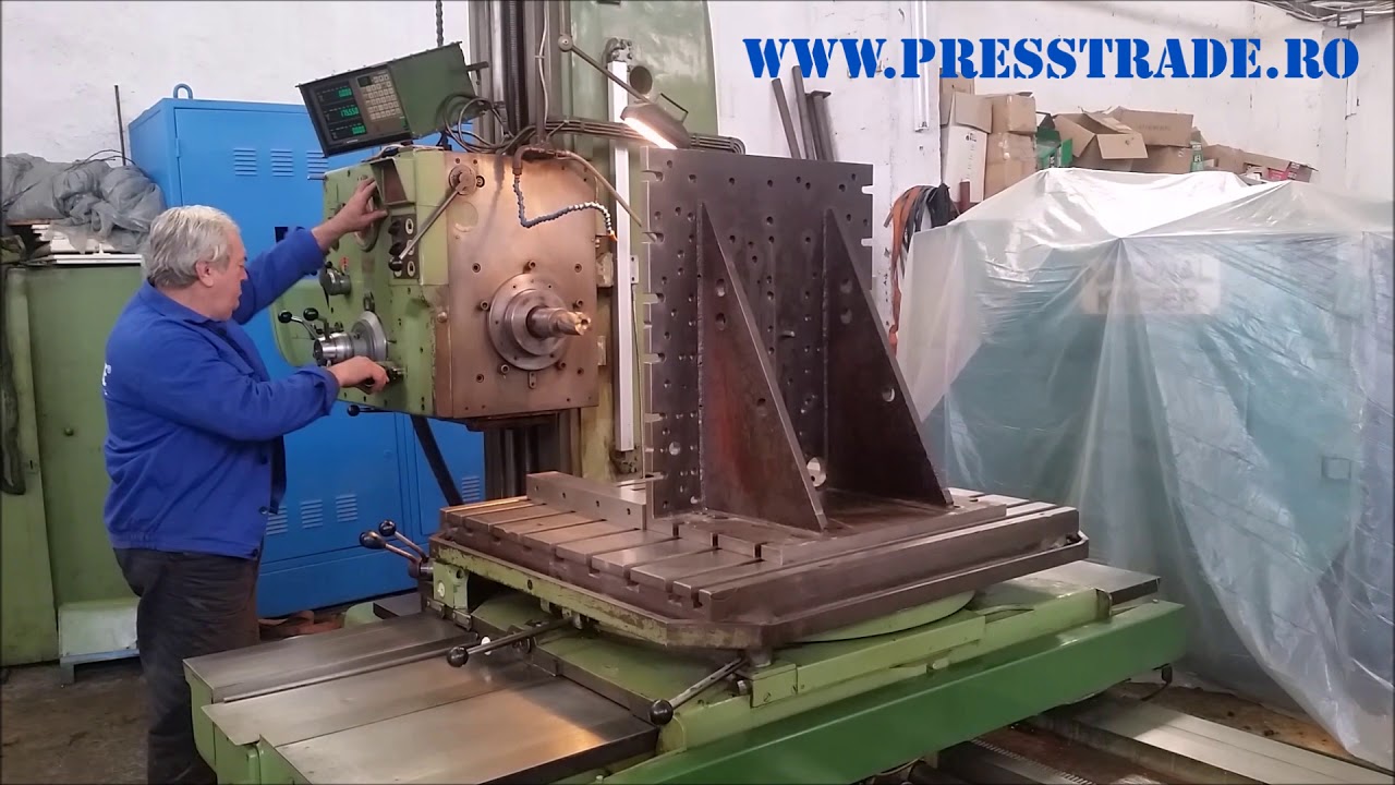 Horizontal boring and milling machine TOS type WH 80 - YouTube