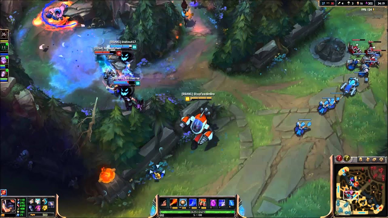 LoL Gameplay - Rumble/Ori/Varus Combo Ult - YouTube