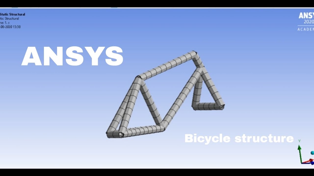 Bicycle structure using ANSYS. - YouTube