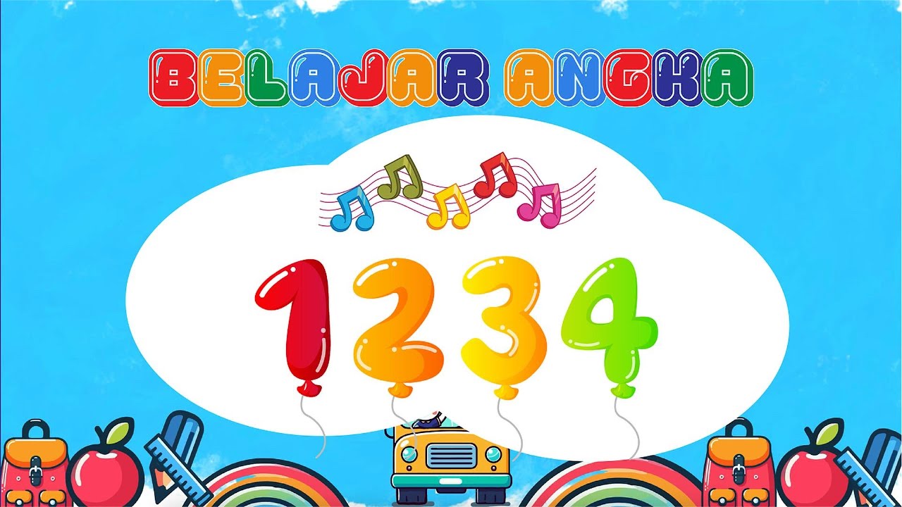 Belajar Angka dan Bernyanyi Lagu 1234 (Bangun Pagi) untuk Anak Anak ...