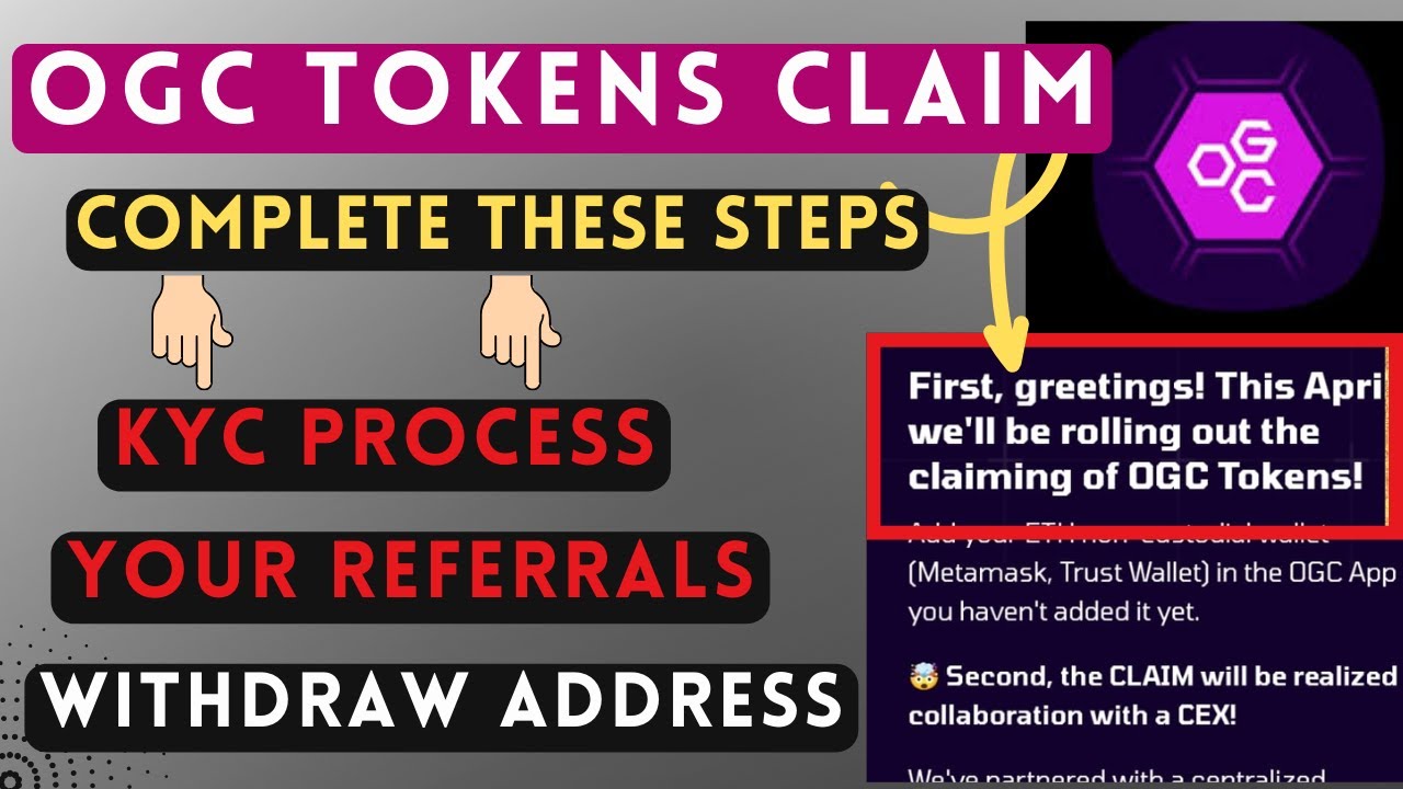 OGC KYC Process | Tokens Withdrawal | Referrals Task | Important Guide ...