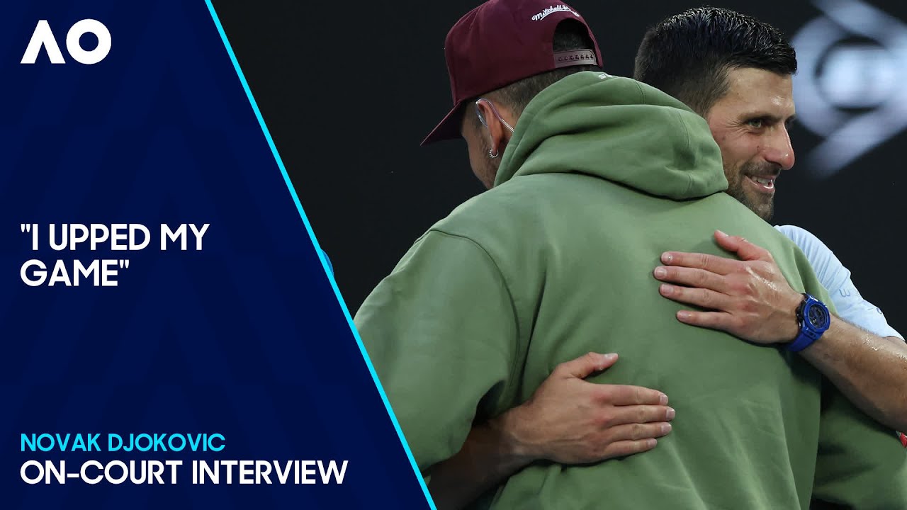 Nick Kyrgios Interviews Novak Djokovic On-Court | Australian Open 2024 ...