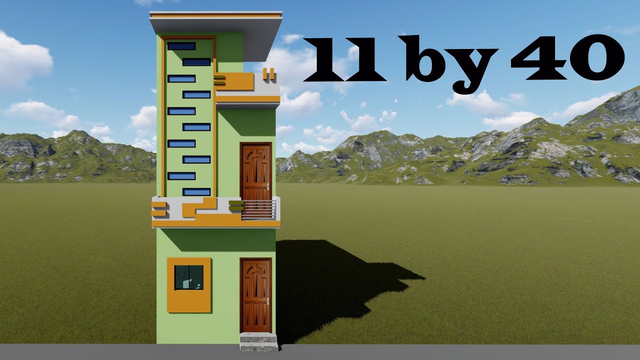 11x40 3d house plan # 11 *40 small home design # 11 by 40 house plan ...