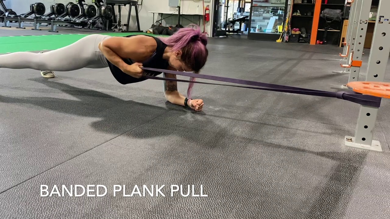 Banded Plank Pull - YouTube