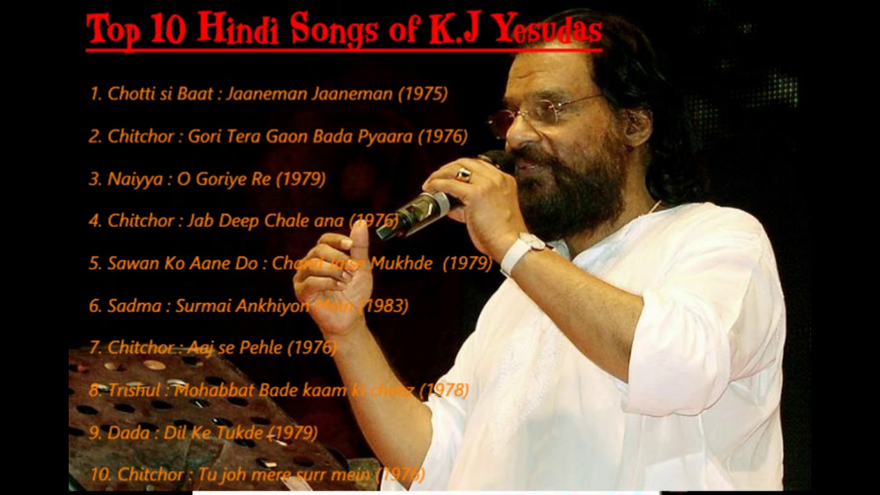 Top 10 Hindi Songs of K.J Yesudas || Nitin John - Into the Depth - YouTube