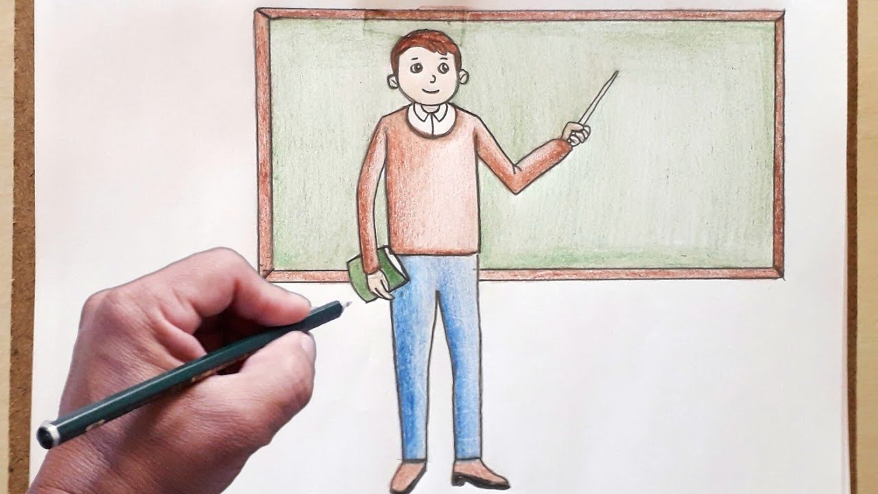 Desenho de professor escrevendo no quadro - Desenho de professor para ...