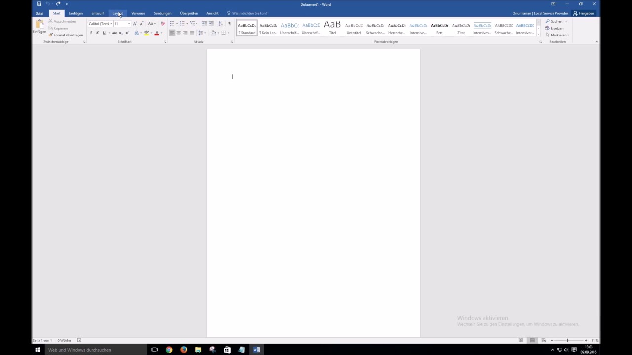 Word 2016 Format ändern - YouTube