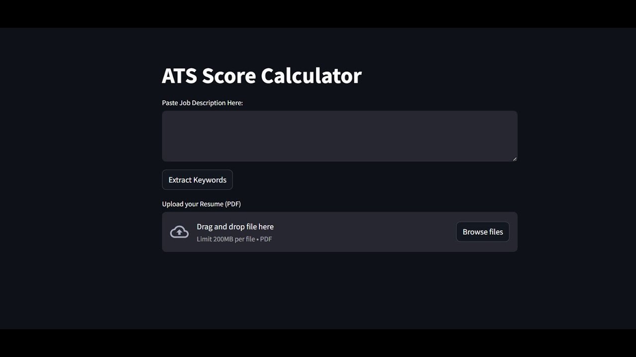 My First ATS Score Calculator on Streamlit.app - YouTube