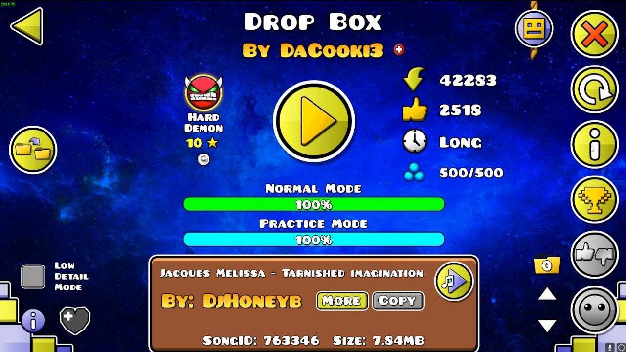 Geometry Dash: "Drop Box" by DaCooki3 100% + 1 Coin (Live) - YouTube