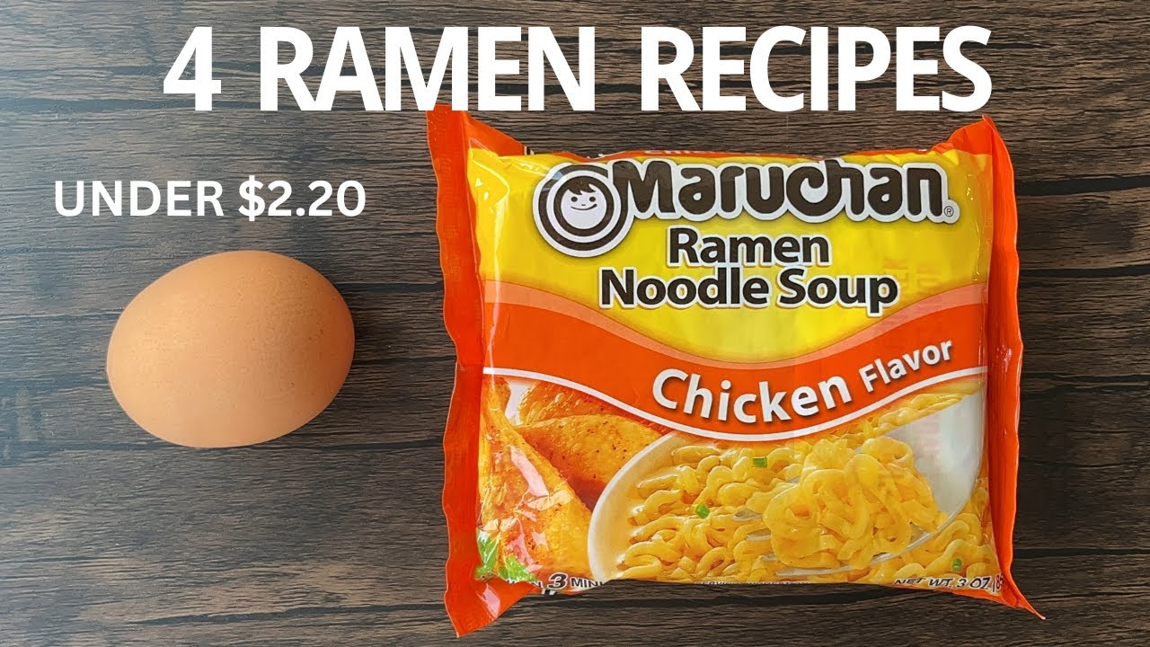 4 Instant Ramen UPGRADES 🍜 🔥 ASMR | Easy & Cheap Ramen Recipes Under $2 ...