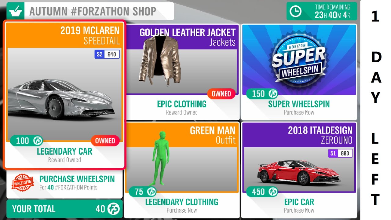 FH4 Unlock Mclaren Speedtail RARE CAR - Forzathon Update Season 23 Week ...