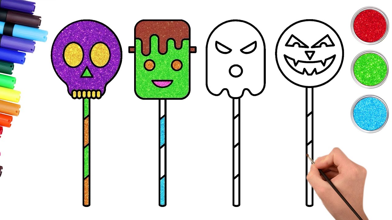 कैसे draw करें हैलोवीन कैंडी | How to Draw Halloween Candies | Easy ...