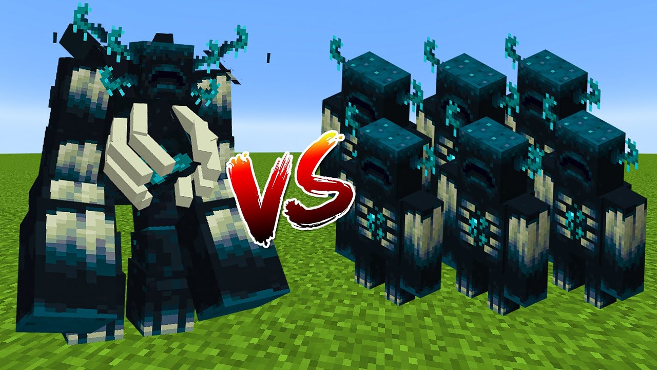 Mutant Warden Vs Warden Army Battle Minecraft Youtube