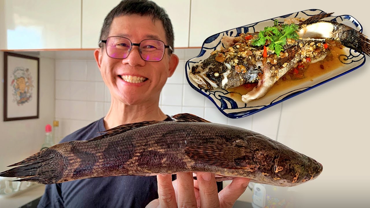Salty And Spicy … … YUM! | Fermented Beans Steamed Marble Goby - YouTube