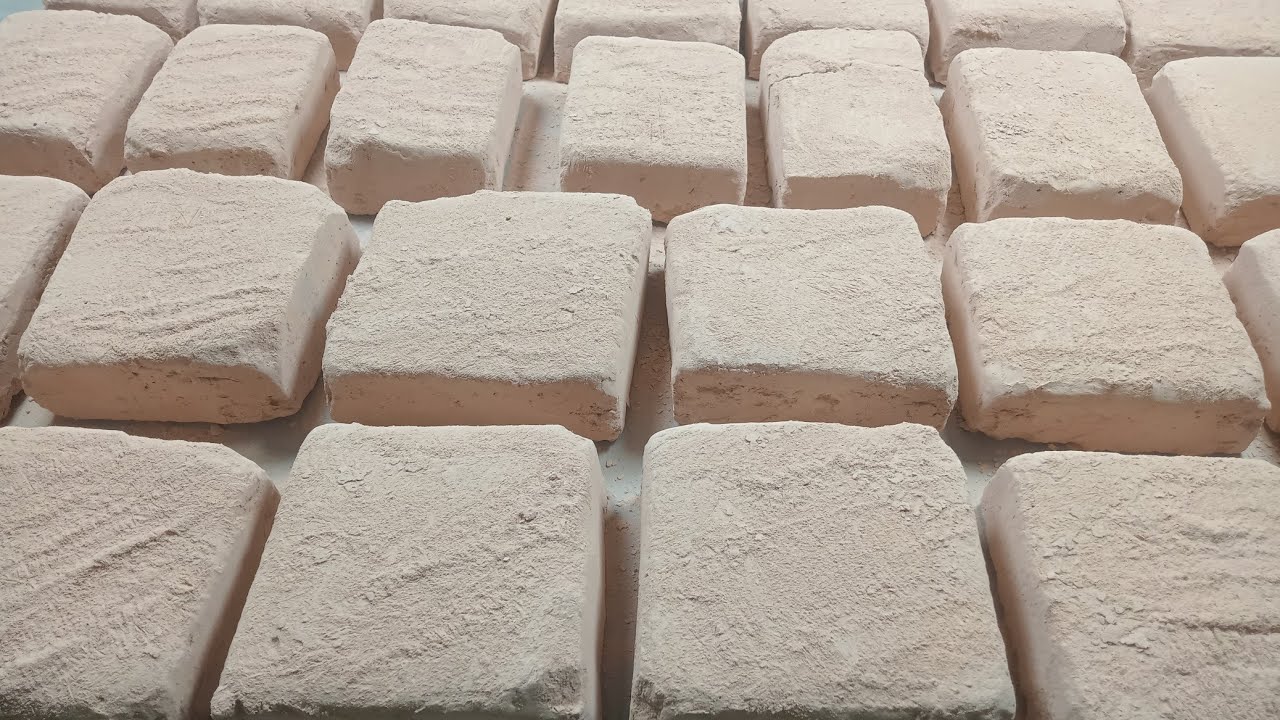 Extra Soft brown homemade gym chalk blocks Crushing | Crispy | Crunchy ...